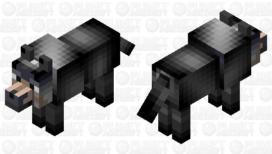 Dark Wolf Version 2! Minecraft Mob Skin
