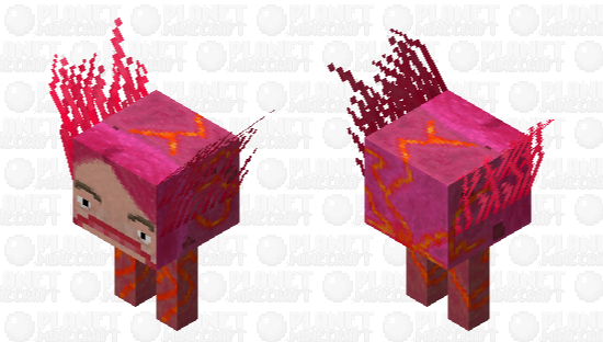 Lavagirl Strider Minecraft Mob Skin