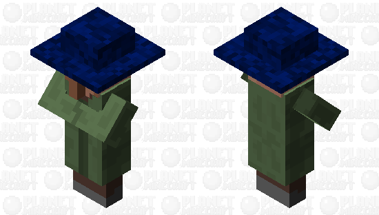 Blue hat villager Minecraft Mob Skin