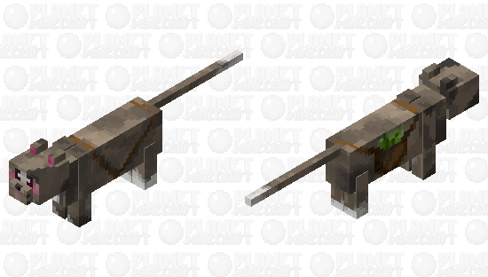 Grey Kitty Minecraft Mob Skin