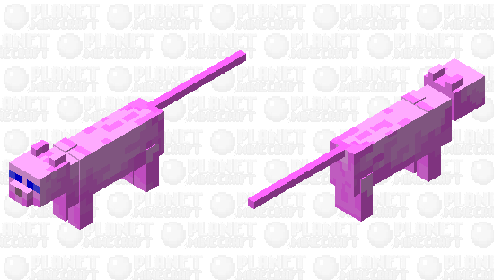 Pink Cat Minecraft Mob Skin