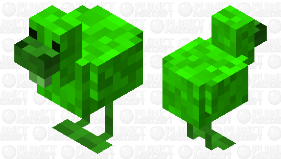 Green Chicken Minecraft Mob Skin