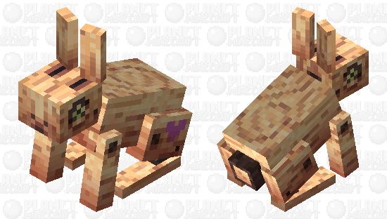 Wooden Rabbit Minecraft Mob Skin