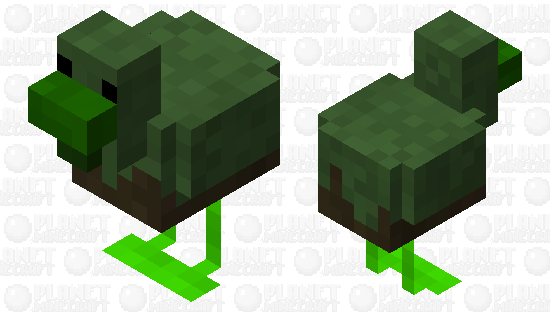grass/leaf/dirt chicken Minecraft Mob Skin