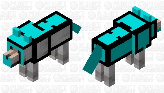 Neon Doggo Minecraft Mob Skin