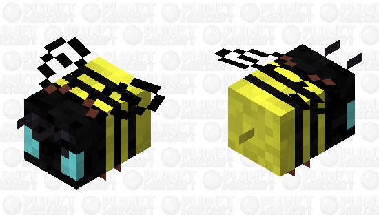 the bees in reverse color Minecraft Mob Skin