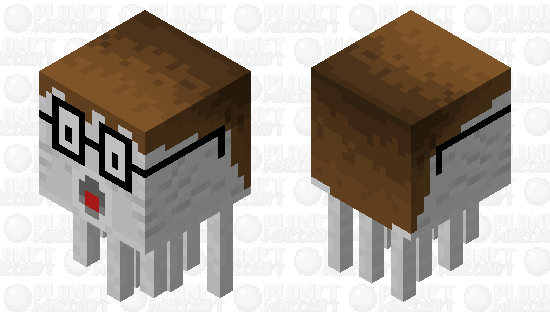 Nerd ghast shooting Minecraft Mob Skin