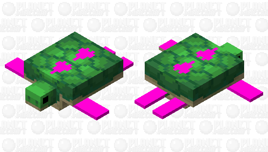 Cute Happy Turtle Minecraft Mob Skin