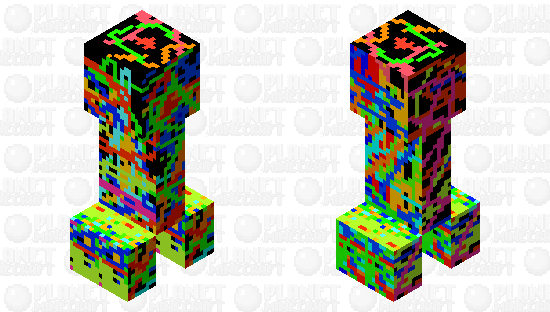 rainbow creeper (100% effort) Minecraft Mob Skin