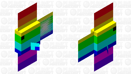 Rainbow Fish Minecraft Mob Skin