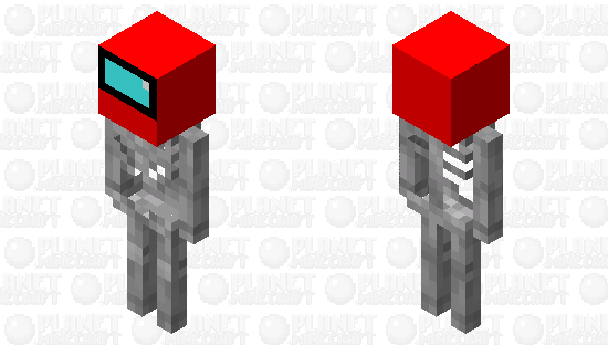 When the skeleton is sus Minecraft Mob Skin