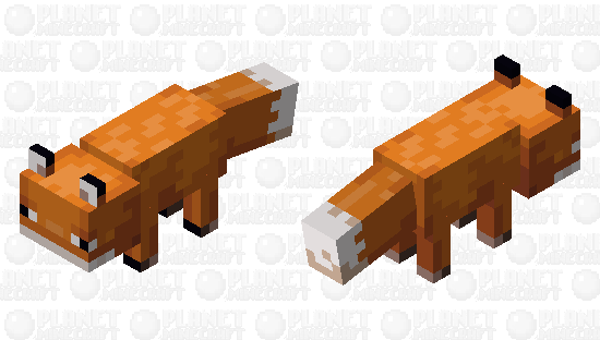 noseless fox (noseless edition) Minecraft Mob Skin