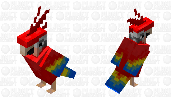 Modern Style Parrot Minecraft Mob Skin