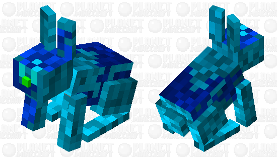 blue bunny Minecraft Mob Skin