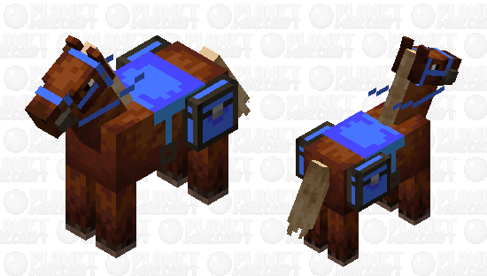 Horse w/ blue reigns and chest Minecraft Mob Skin
