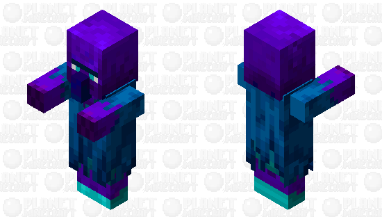 BLUE ZOMBIE VILLAGER Minecraft Mob Skin