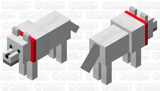 White wolf tamed Minecraft Mob Skin