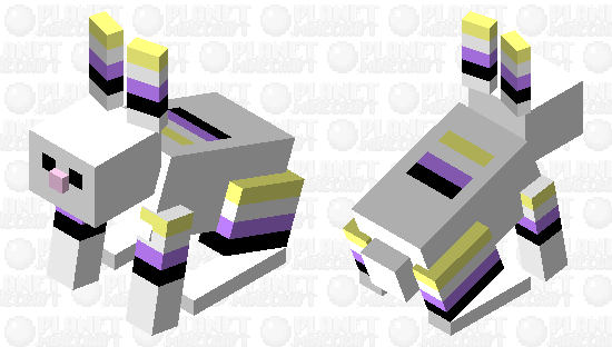non-binary rabbit Minecraft Mob Skin