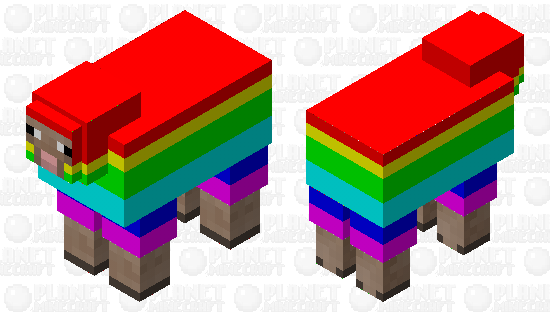 RAINBOW SHEEP Minecraft Mob Skin
