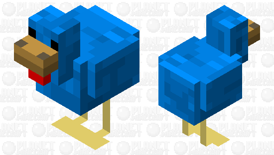 Blue chicken Minecraft Mob Skin