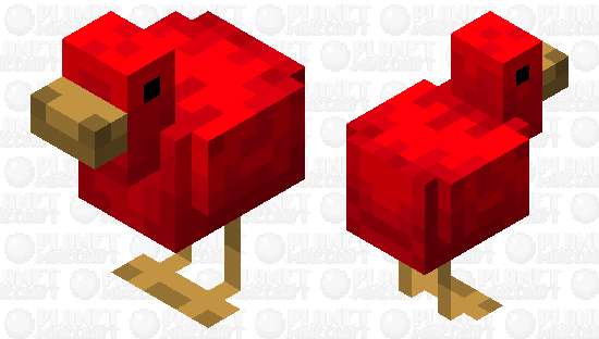 Red Bird Minecraft Mob Skin