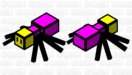 Spider As A Yellow Head Minecraft Mob Skin