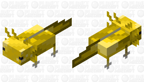golden axolotl Minecraft Mob Skin