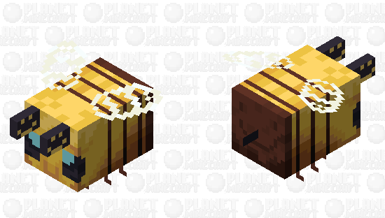 HD Smiley Cute Bee Minecraft Mob Skin