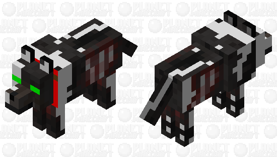 Tamed Infected Wolf Minecraft Mob Skin