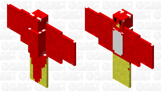 Red bird/cardinal Minecraft Mob Skin