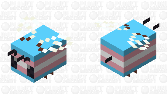 Trans Flag Bee Minecraft Mob Skin