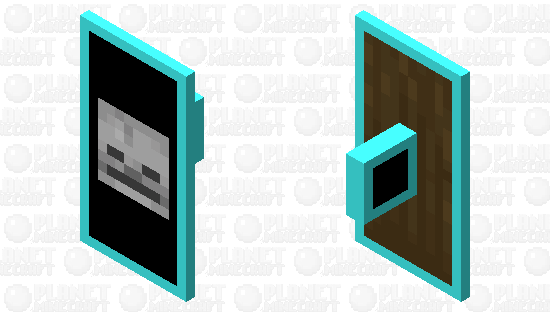 Diamond Skeleton Shield Minecraft Mob Skin