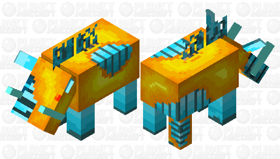 Golden Hoglin/Zoglin (part 24 of golden mobs series) Minecraft Mob Skin