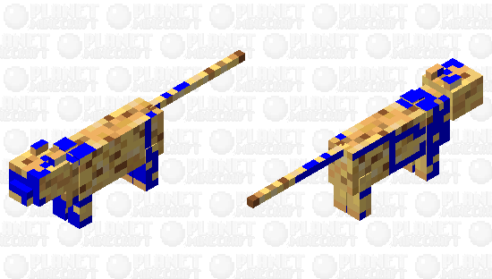 GLITCHED Ocean Ocelot Minecraft Mob Skin