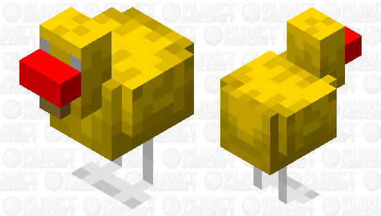 Chicken With Inverted Colors Minecraft Mob Skin