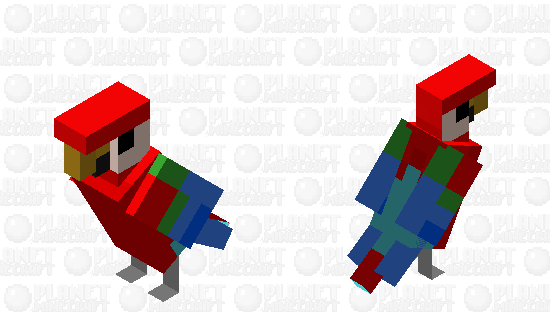 better red parrot Minecraft Mob Skin