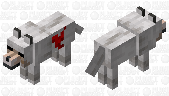 Dead wolf Minecraft Mob Skin