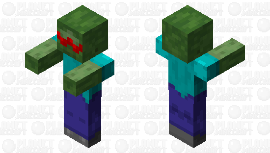 Heart eyes zombie - valentines day special Minecraft Mob Skin