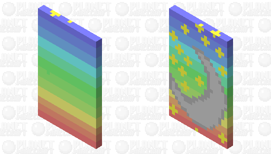 Rainbow w/moon and star cap Minecraft Mob Skin