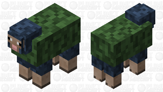 green and blue sheep Minecraft Mob Skin