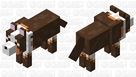 Border Collie - Brown Tricolor Minecraft Mob Skin