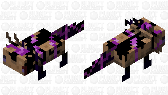 Withering Axolotl Minecraft Mob Skin