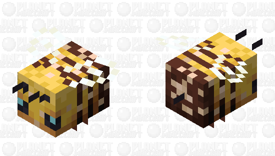 Buzzy Bees (Version 4 with Pollen) Minecraft Mob Skin
