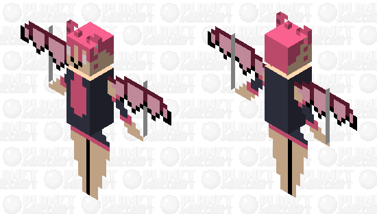 Kasane Teto but wth (cursed) Minecraft Mob Skin