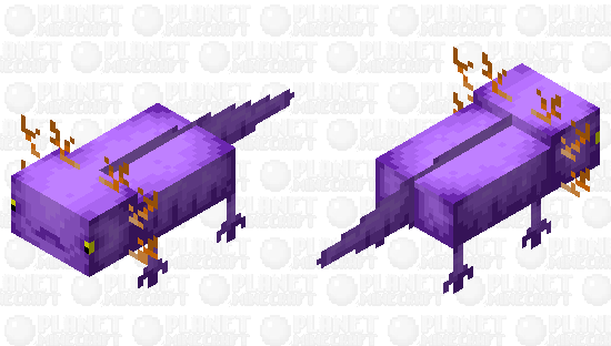 purple axolotl Minecraft Mob Skin