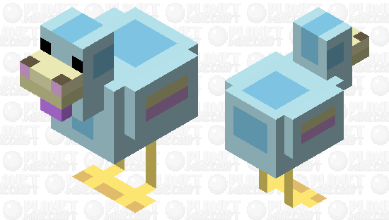 Blue chicken Minecraft Mob Skin