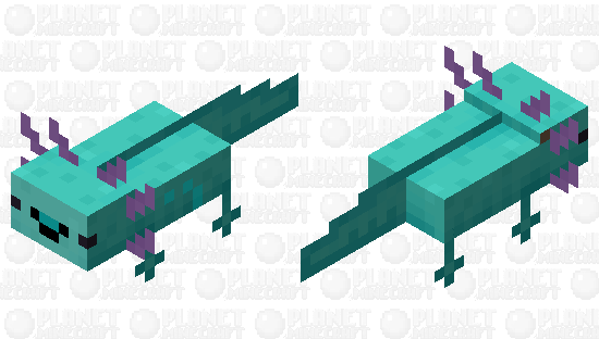 Wooper Axolotl Minecraft Mob Skin