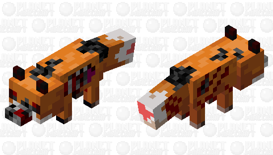 Corrupted Wither Fox Minecraft Mob Skin