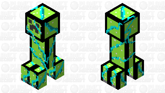 Charged horribly drawn creeper [Gmod] Minecraft Mob Skin