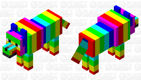 rainbow dog Minecraft Mob Skin